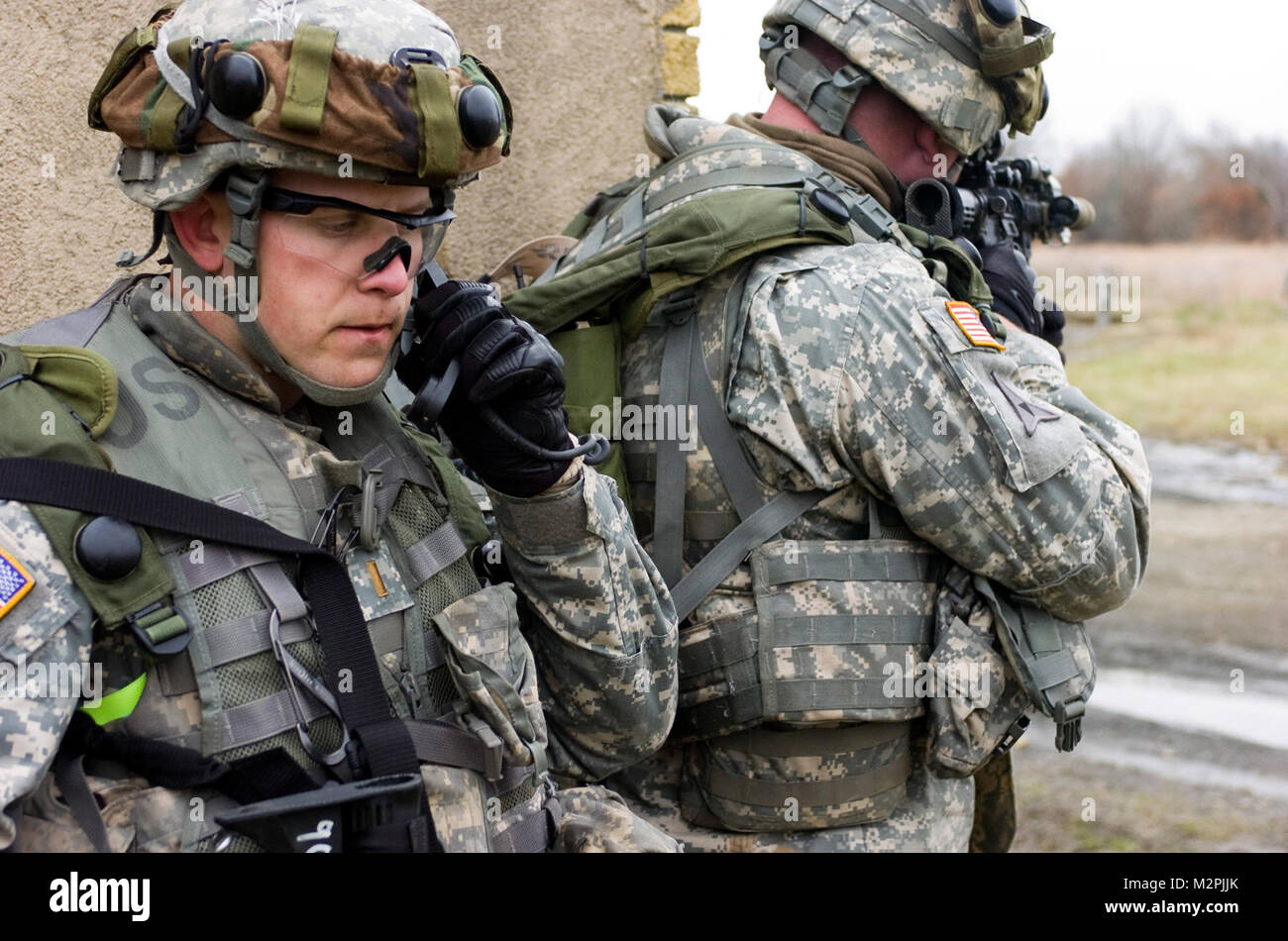 2nd Lt. William Hill, of Warner, Okla. a platoon leader with Troop B ...