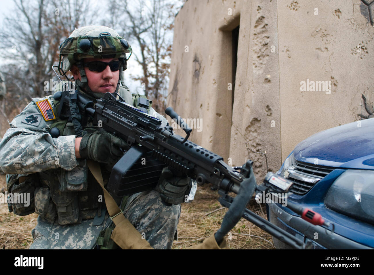 Sgt. Jason Mallory, of Noble, Okla. and a member of Company A, 45th ...