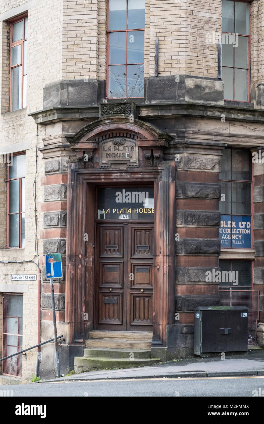 La Plata House an old warehouse on Sunbridge Road, Bradford Stock Photo ...