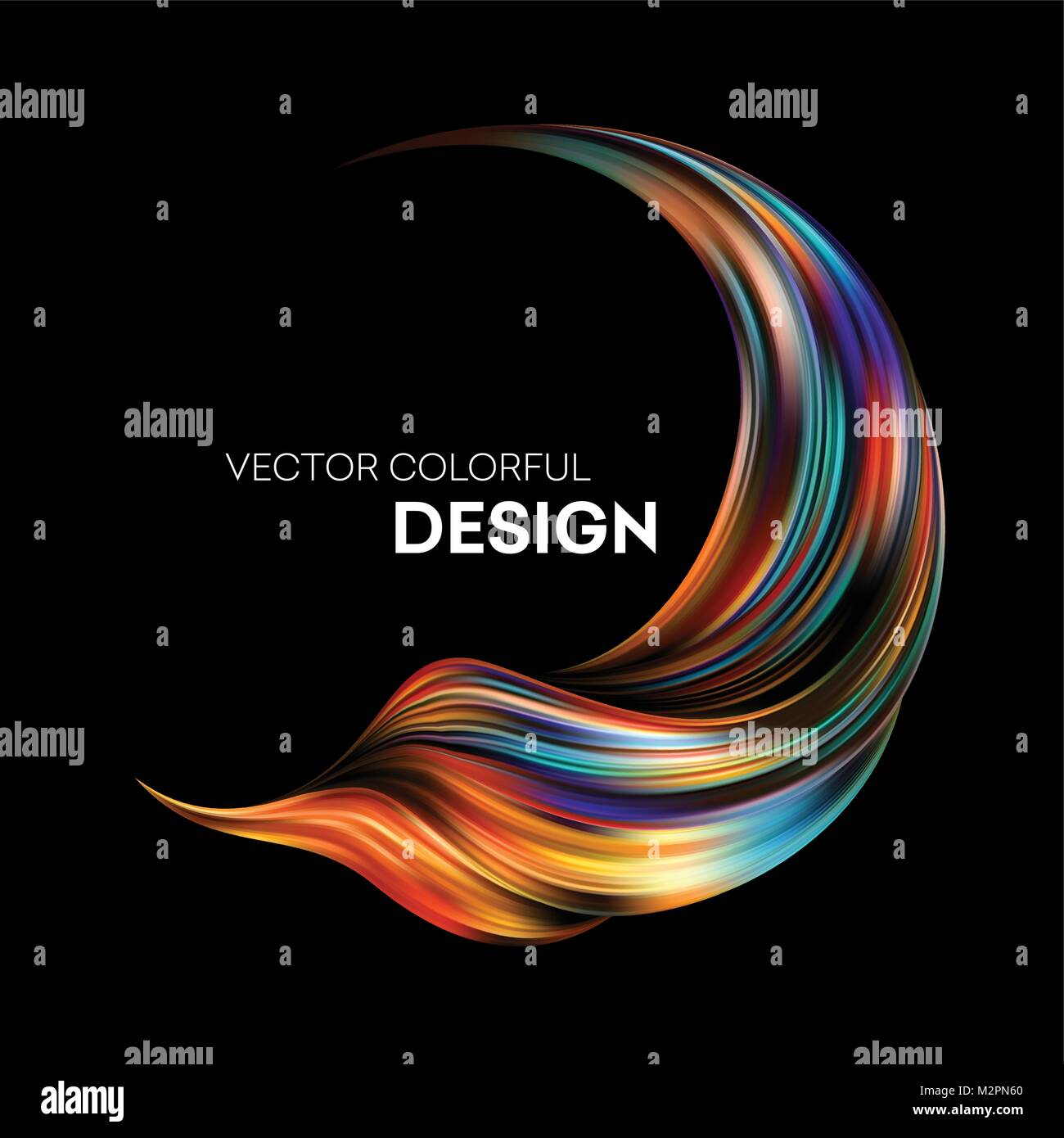 3d Abstract colorful fluid design. Vector illustration Stock Vector ...