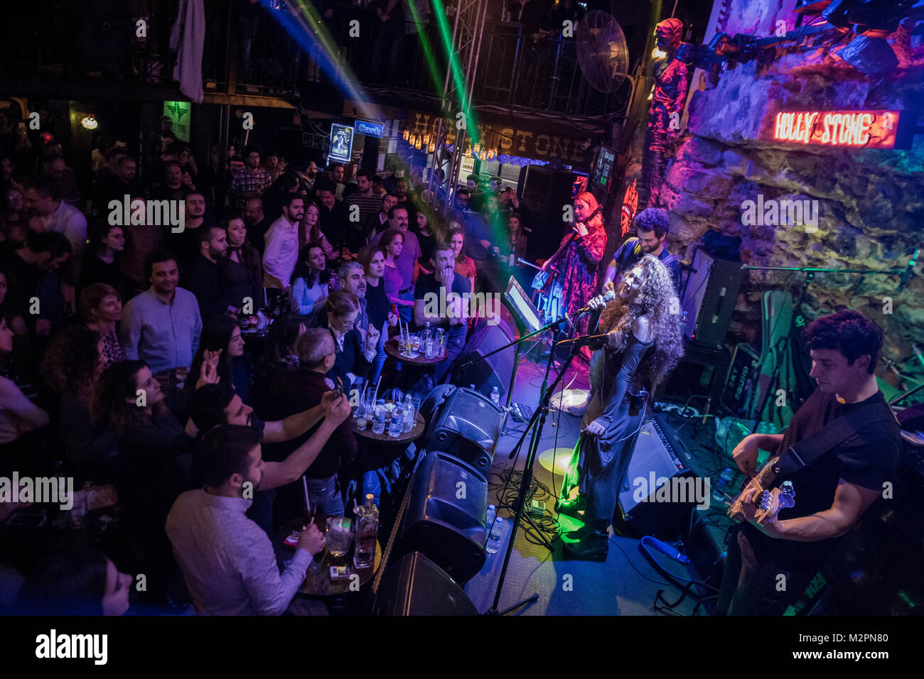 Antalya, Turkey - January 12,2018: Turkish Singer Sena Sener, performs ...