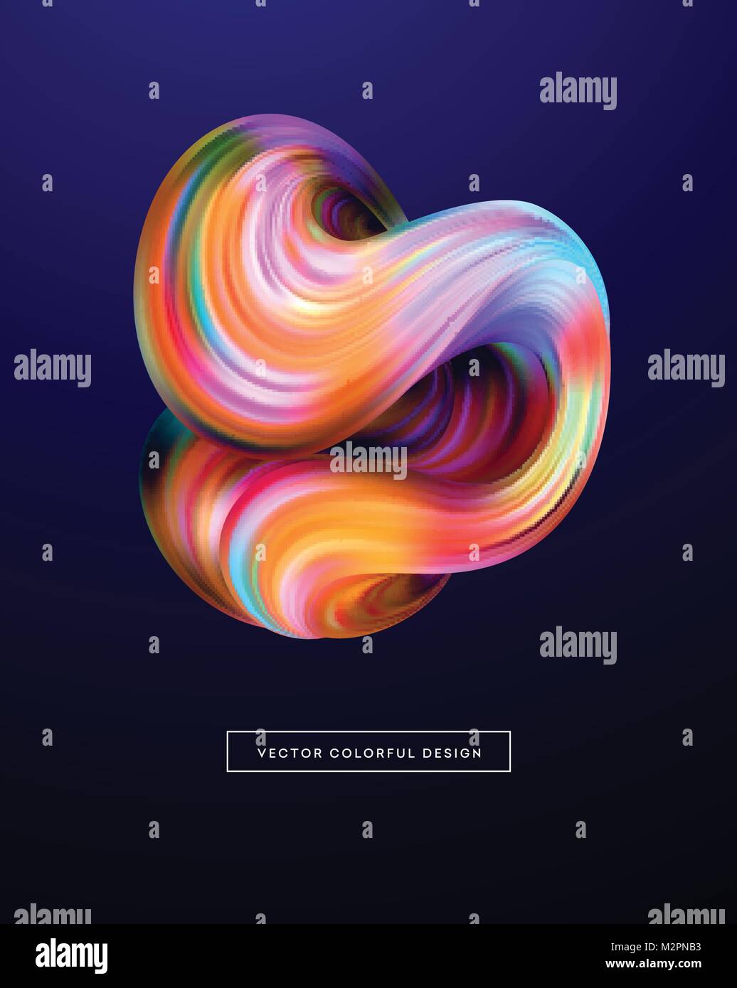 3d Abstract colorful fluid design. Vector illustration Stock Vector ...