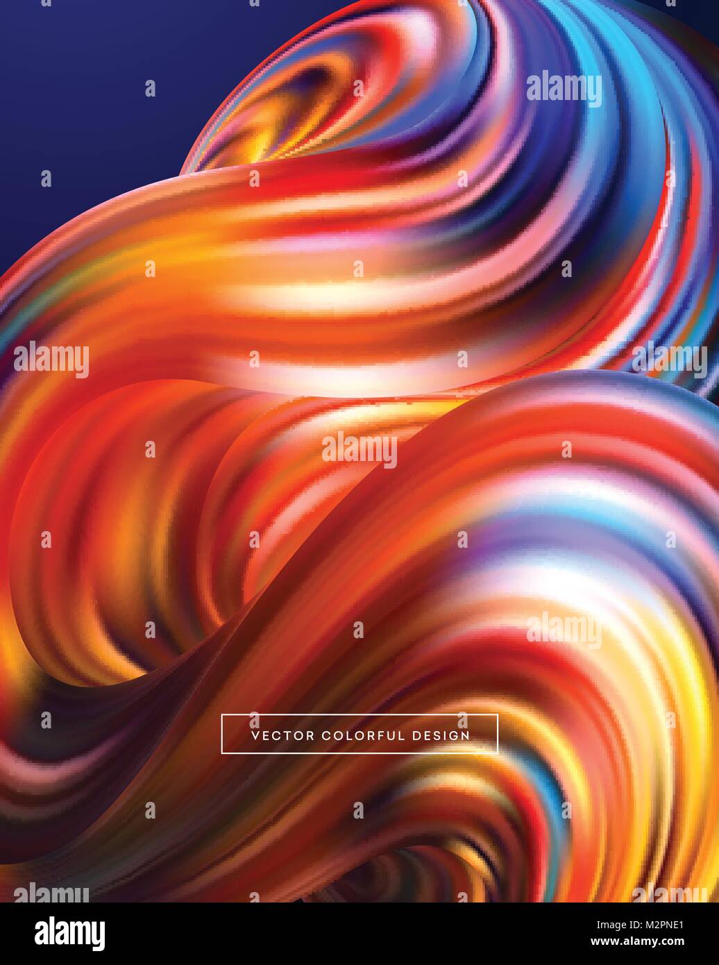 3d Abstract colorful fluid design. Vector illustration Stock Vector ...