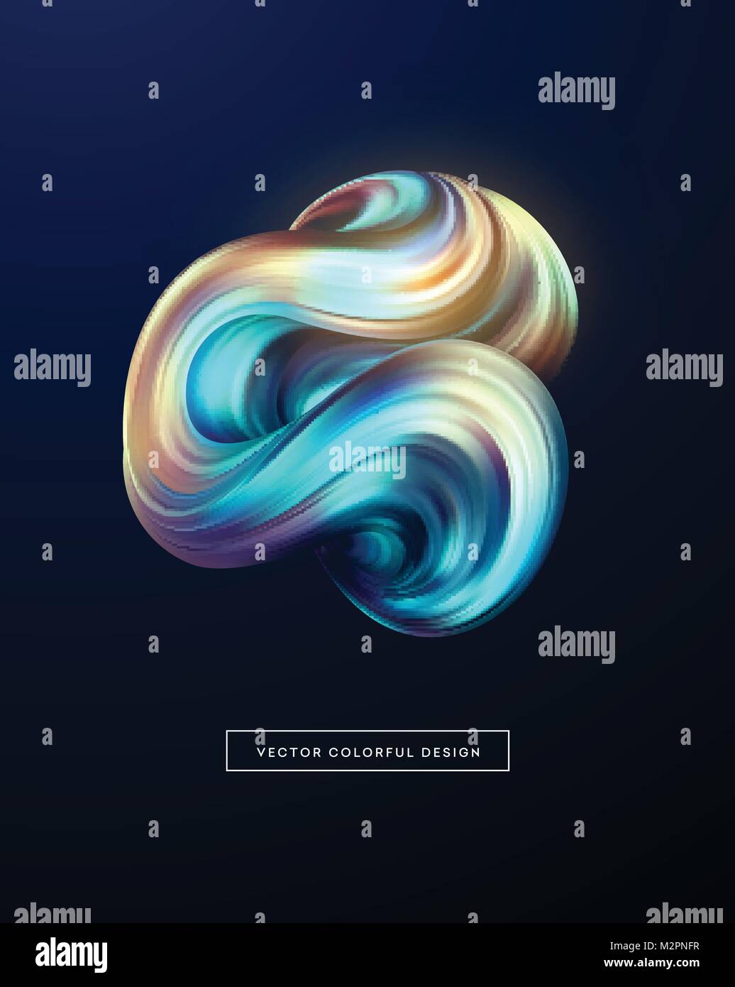 3d Abstract colorful fluid design. Vector illustration Stock Vector ...