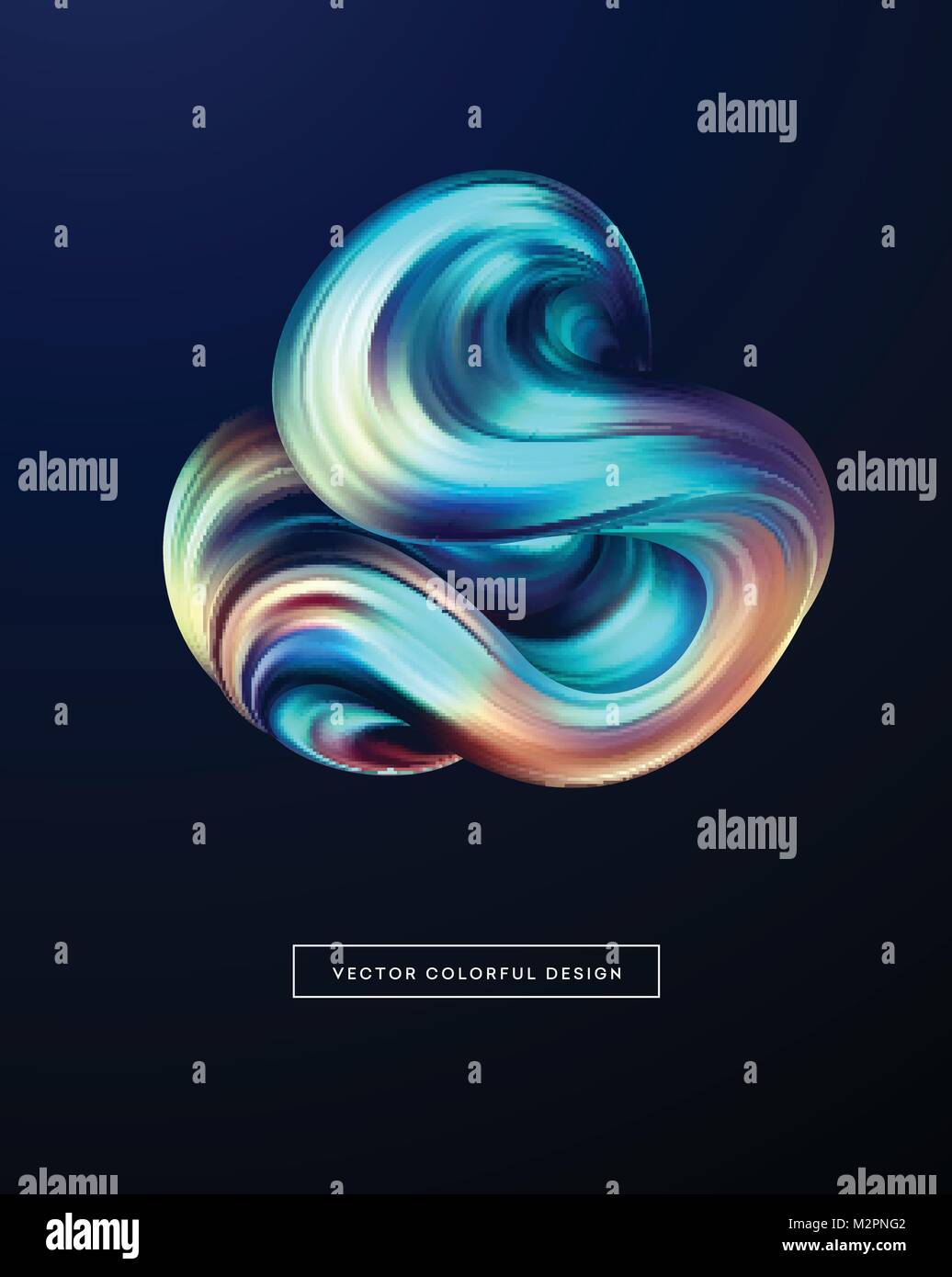 3d Abstract colorful fluid design. Vector illustration Stock Vector ...