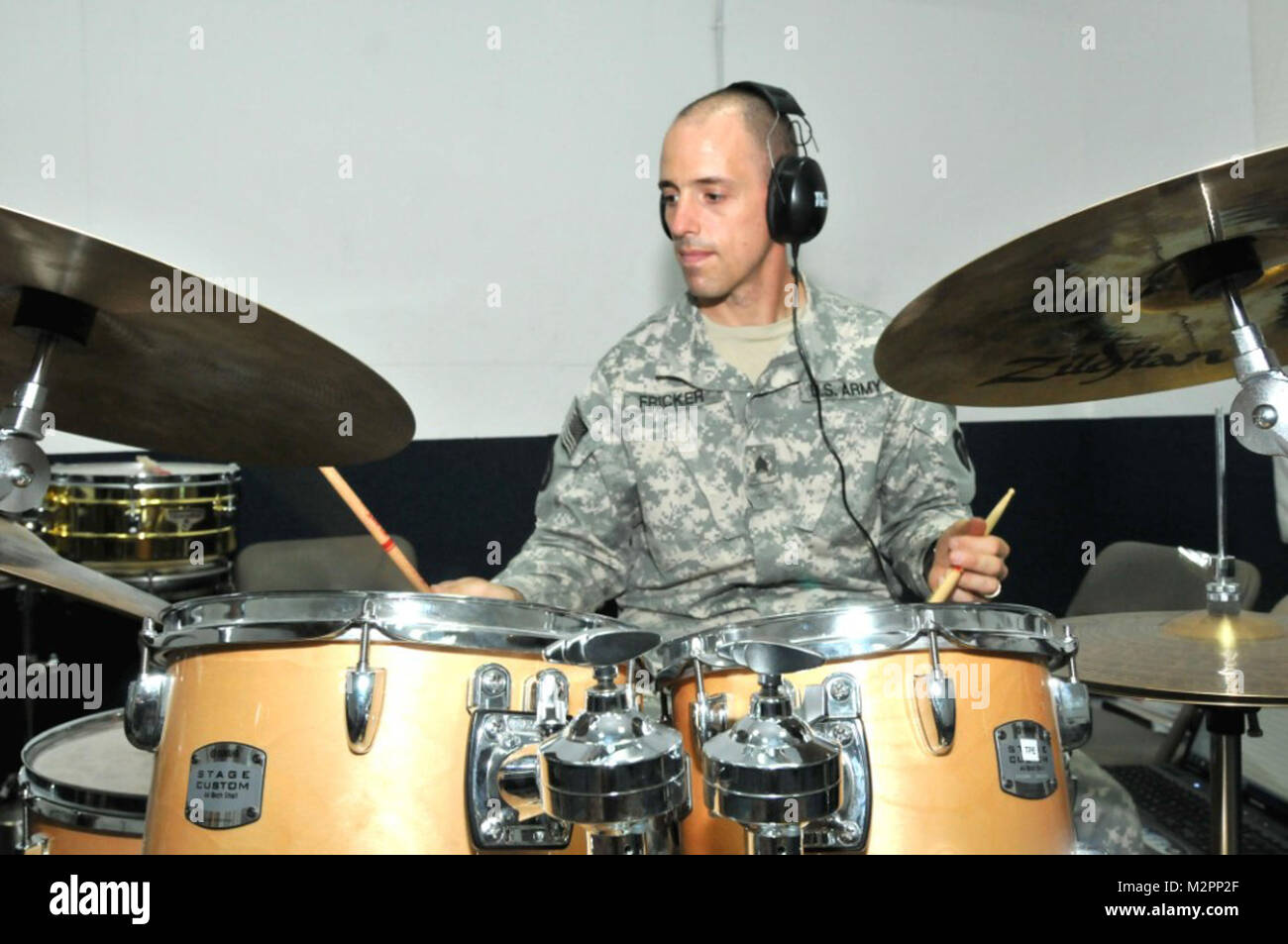 Drummer in the rock band by United States Forces - Iraq (Inactive Stock ...