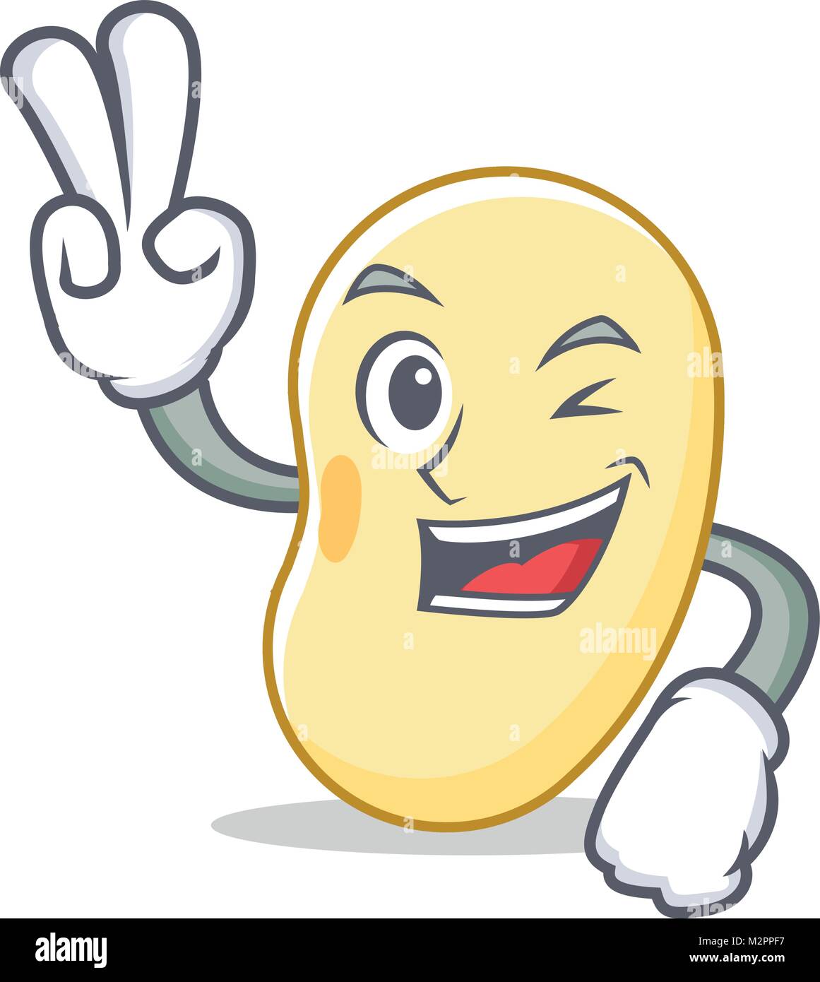 Two finger soy bean character cartoon Stock Vector Image & Art - Alamy