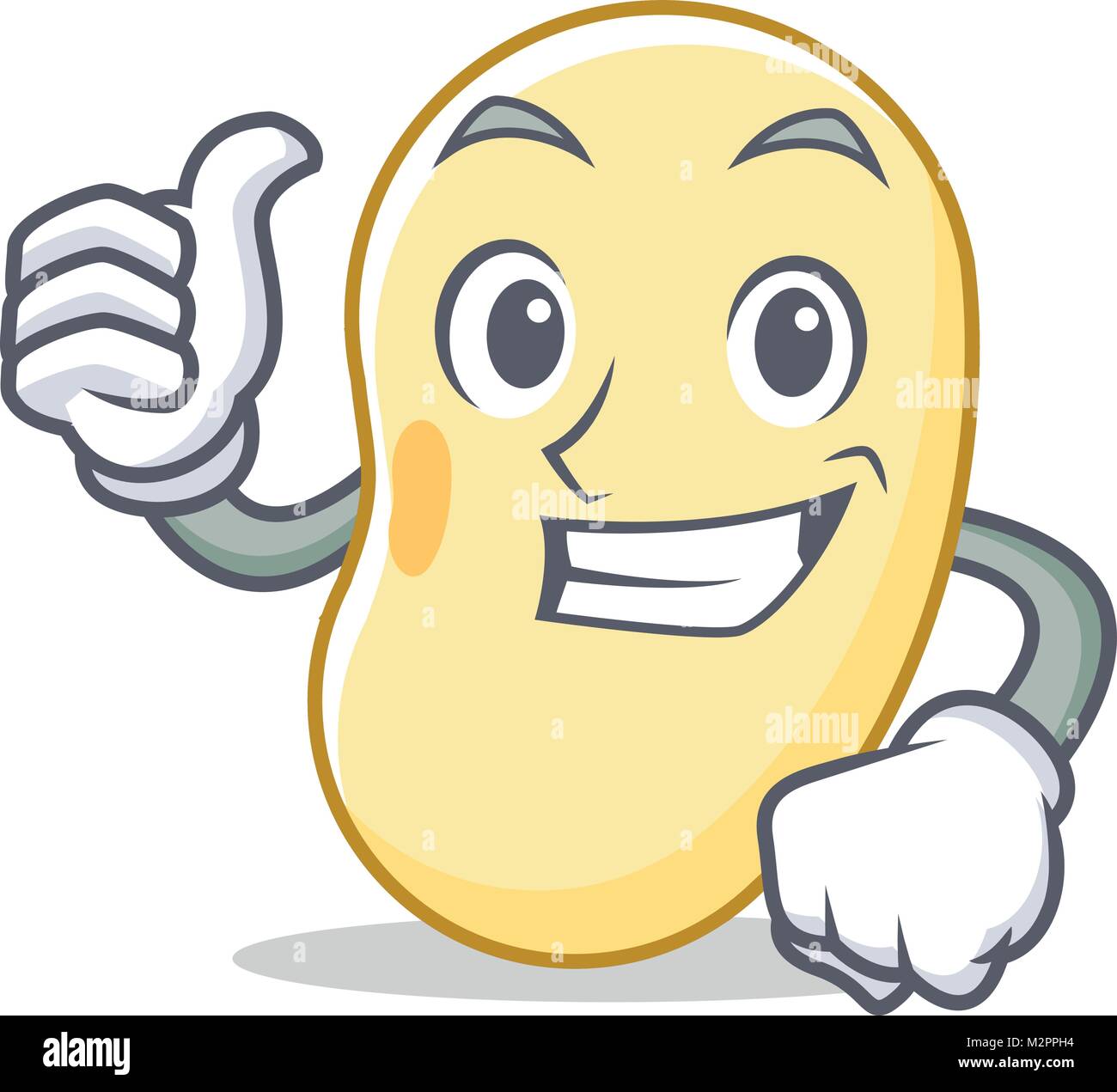 Thumbs up soy bean character cartoon Stock Vector Image & Art - Alamy