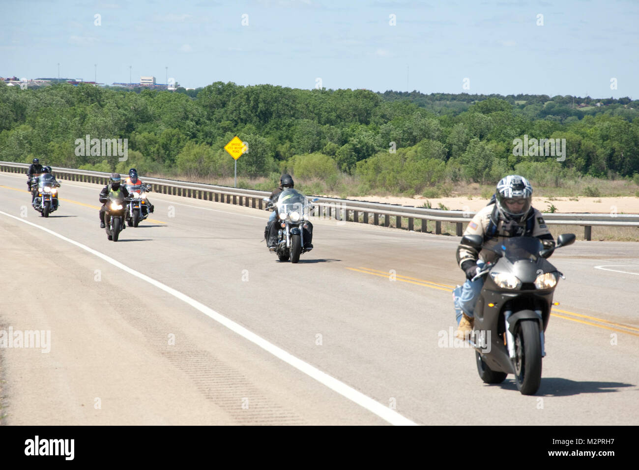 Motorcycle Rally 012 by Oklahoma National Guard Stock Photo - Alamy