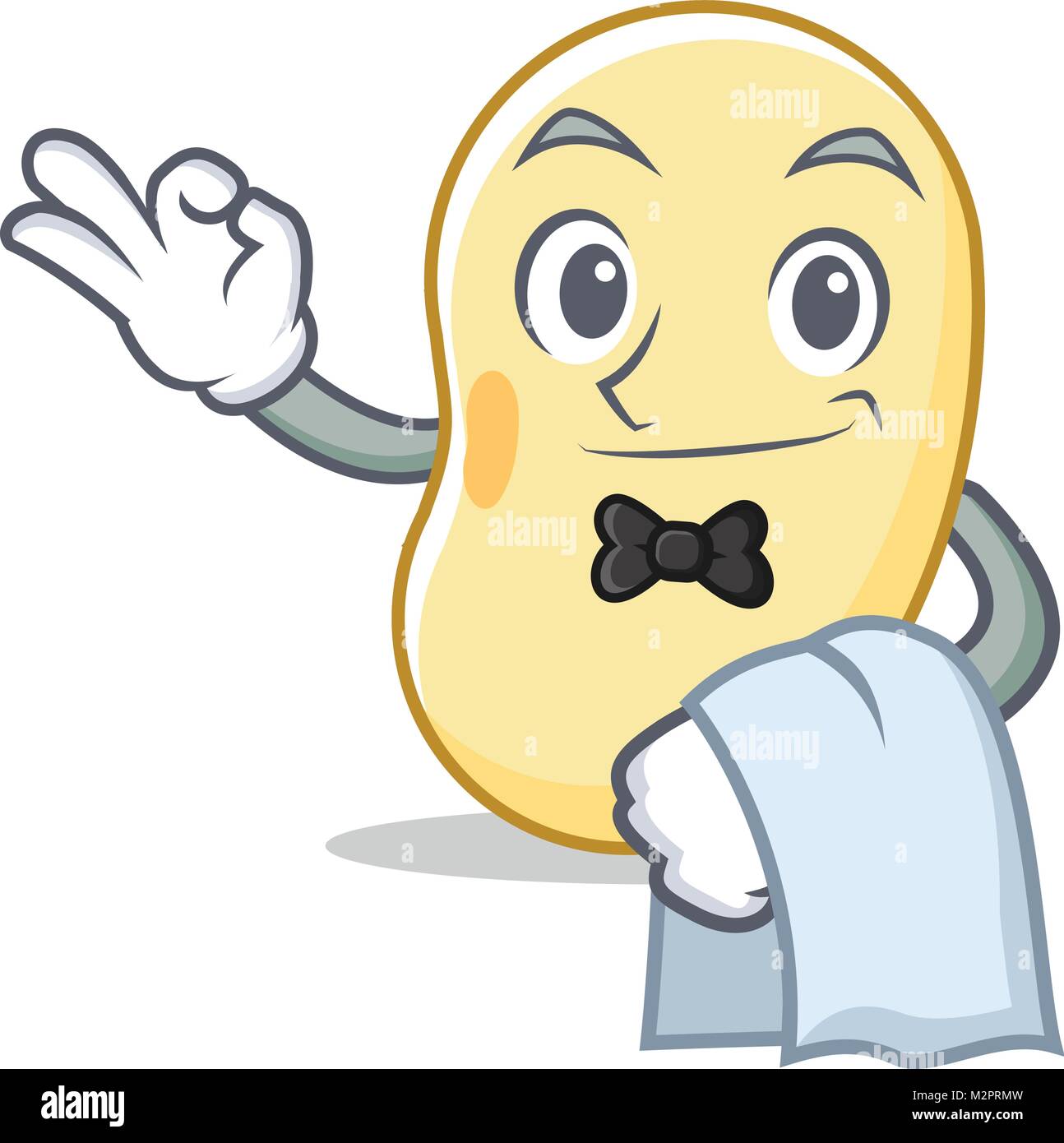 Waiter soy bean mascot cartoon Stock Vector Image & Art - Alamy