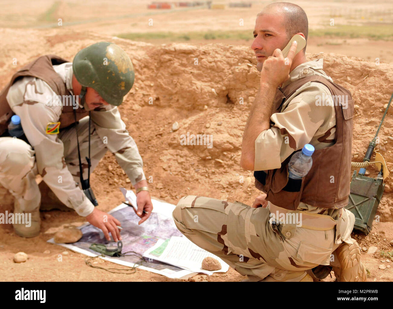 Forward observers call it in. KIRKUSH MILITARY TRAINING BASE, Iraq ...