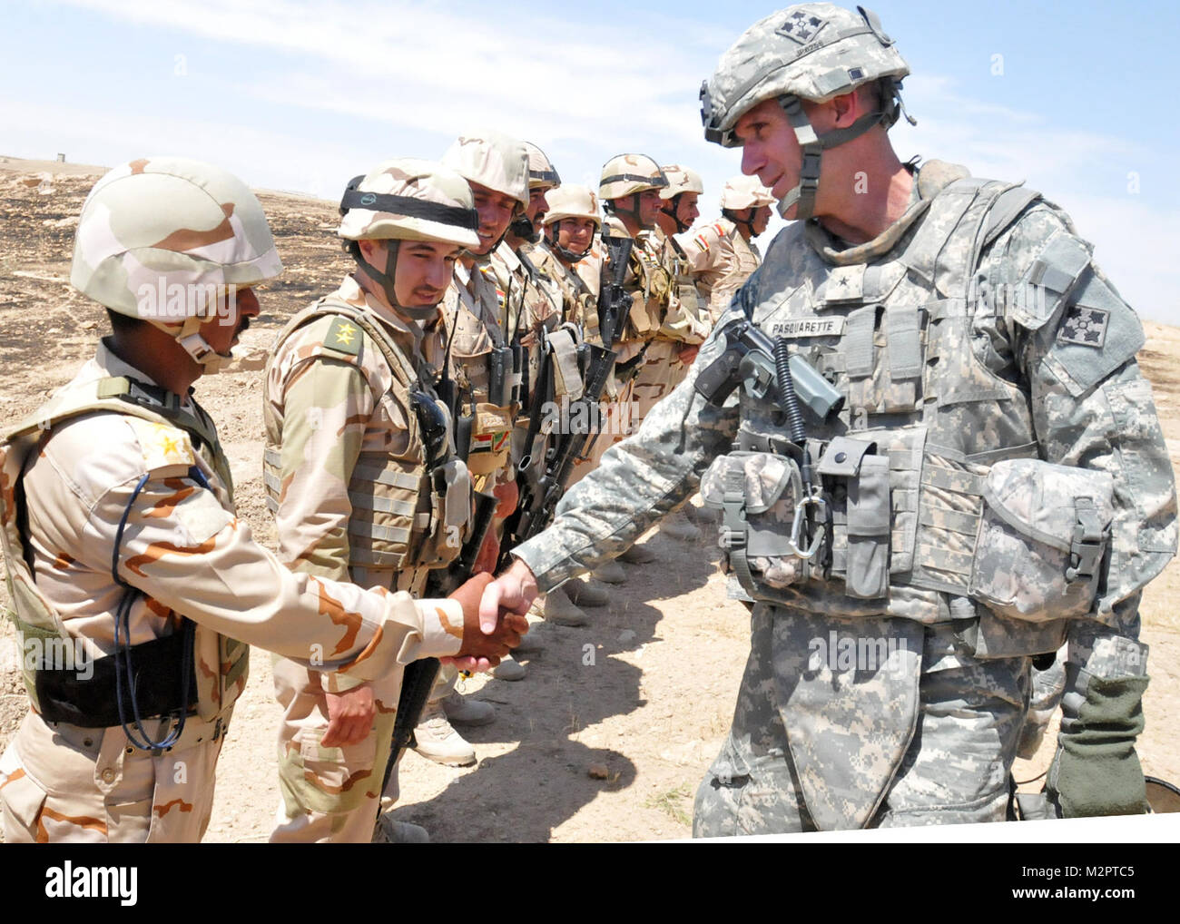 Brig. Gen. Pasquarette congratulates IA soldier CONTINGENCY OPERATING ...