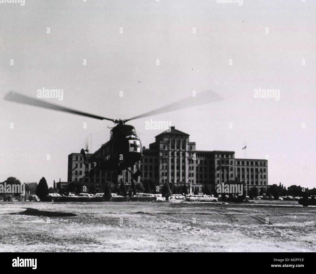Transportation of wounded by helicopter, Texas, 1956, Brooke Army ...