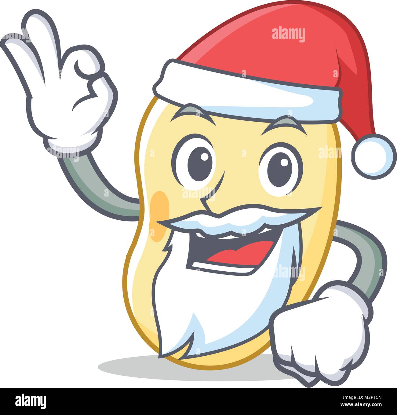 Santa soy bean mascot cartoon Stock Vector Image & Art - Alamy
