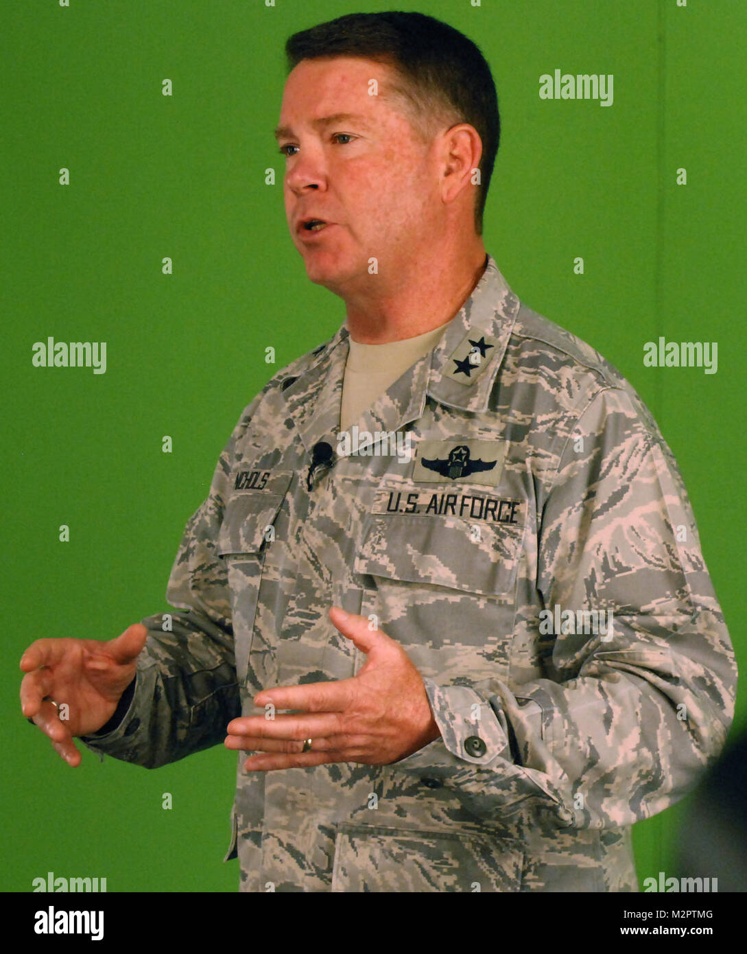 Major General John F. Nichols, Texas Adjutant General, practices in ...