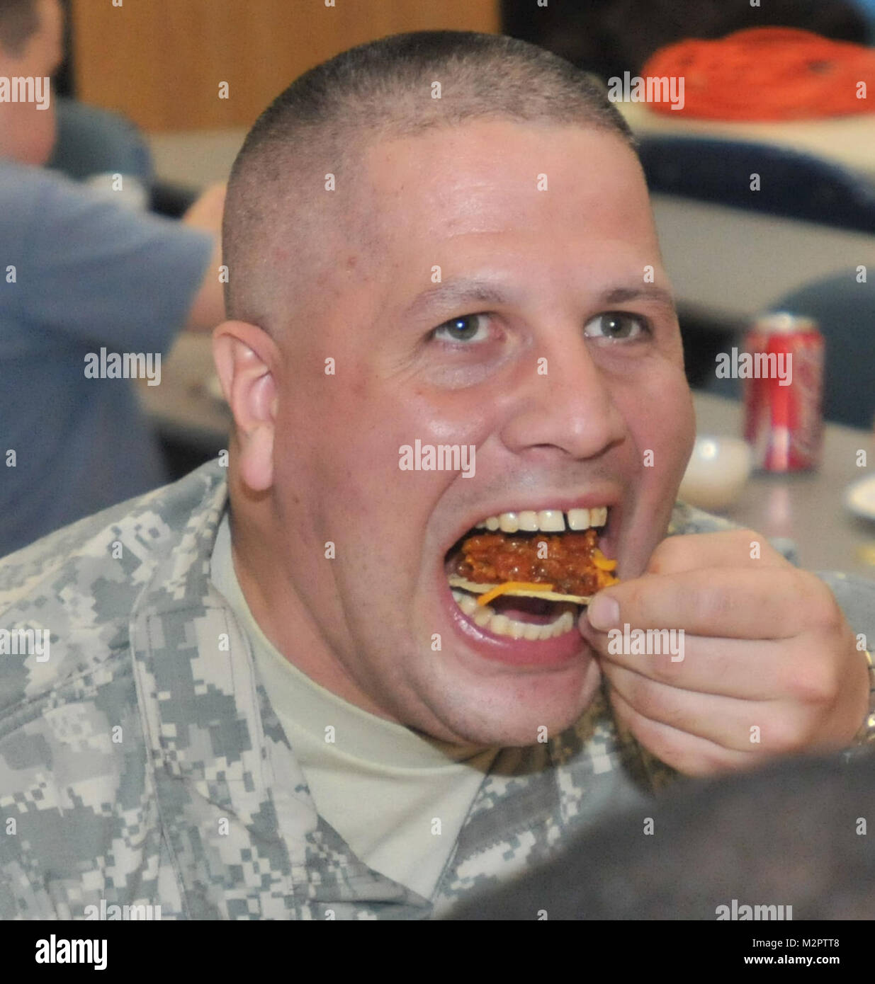 Staff Sgt. John E. Cumberledge tests the food at the 316th ESC Chili ...