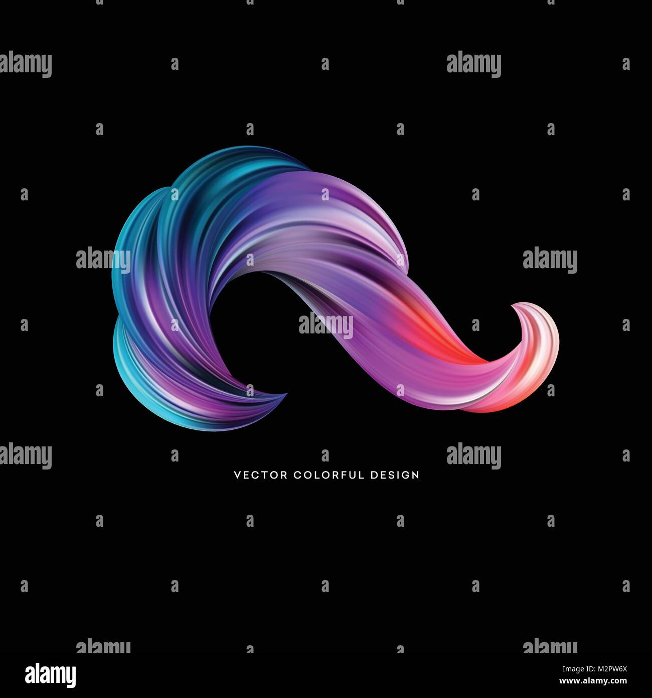 3d Abstract colorful fluid design. Vector illustration Stock Vector ...