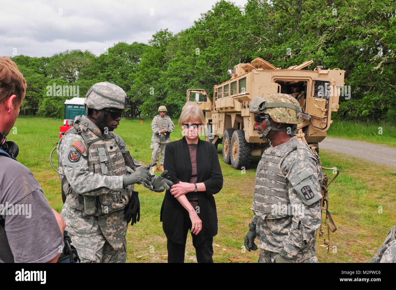 Lt. Col. Ronald Campbell, Commander, 2-357th Infantry, Dr. Jan Haaken ...