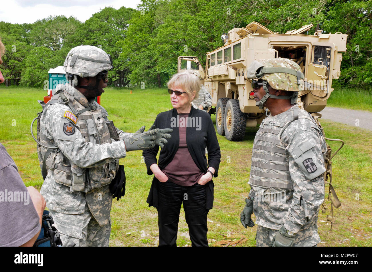 Lt. Col. Ronald Campbell, Commander, 2-357th Infantry, Dr. Jan Haaken ...