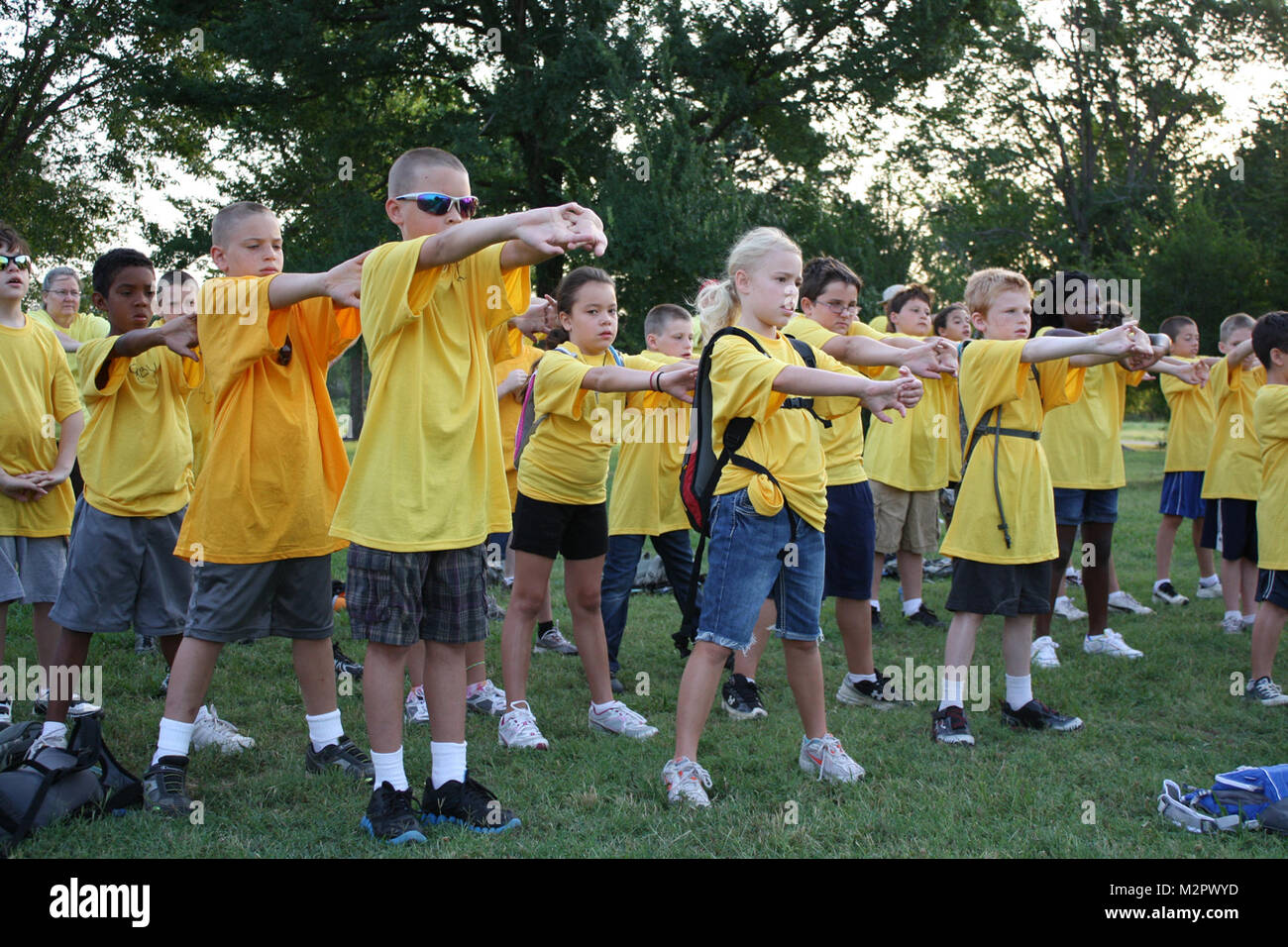 With the start of the first full day of camp, participants in the ...