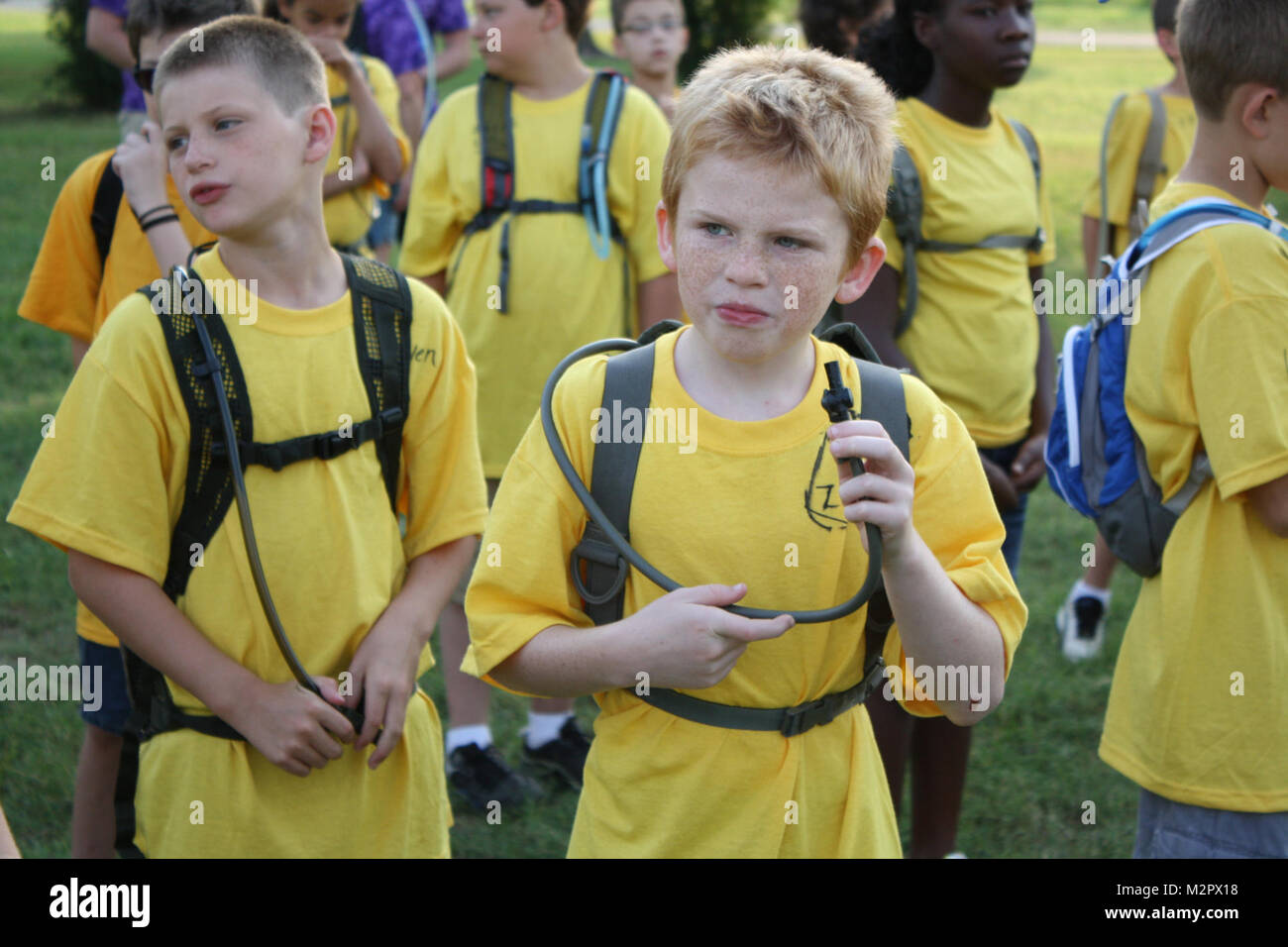 With the start of the first full day of camp, participants in the ...