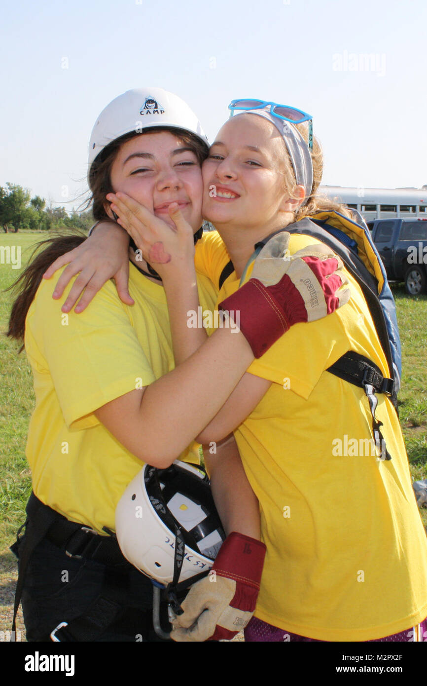 Camper and volunteers at the Oklahoma National Guard's Kids Kamp 2011 ...
