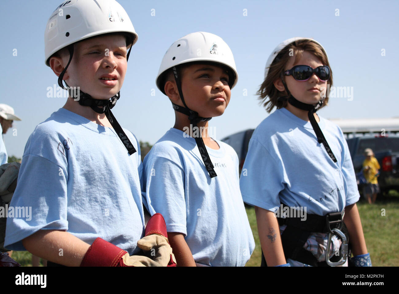 Camper and volunteers at the Oklahoma National Guard's Kids Kamp 2011 ...