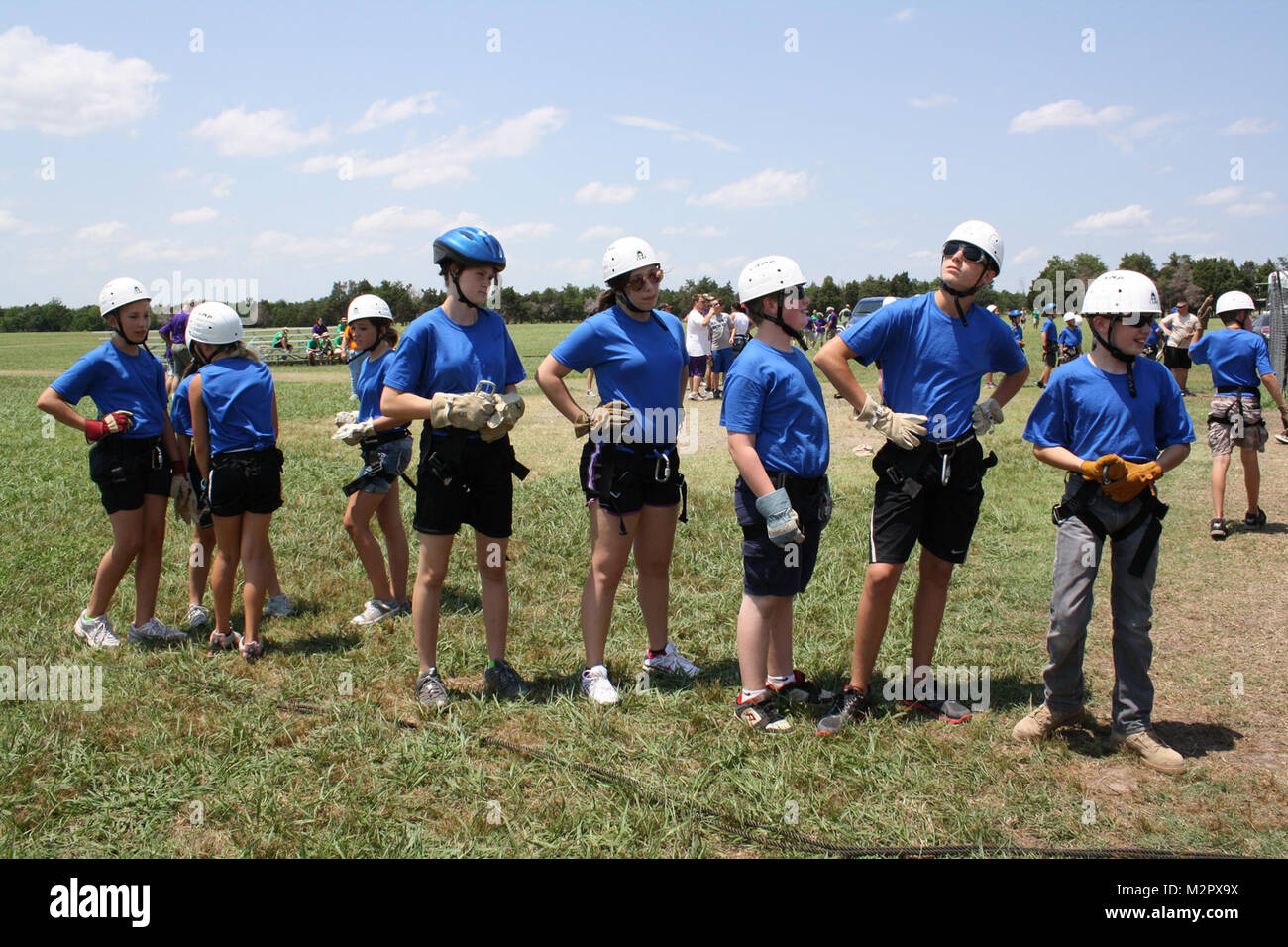 Camper and volunteers at the Oklahoma National Guard's Kids Kamp 2011 ...