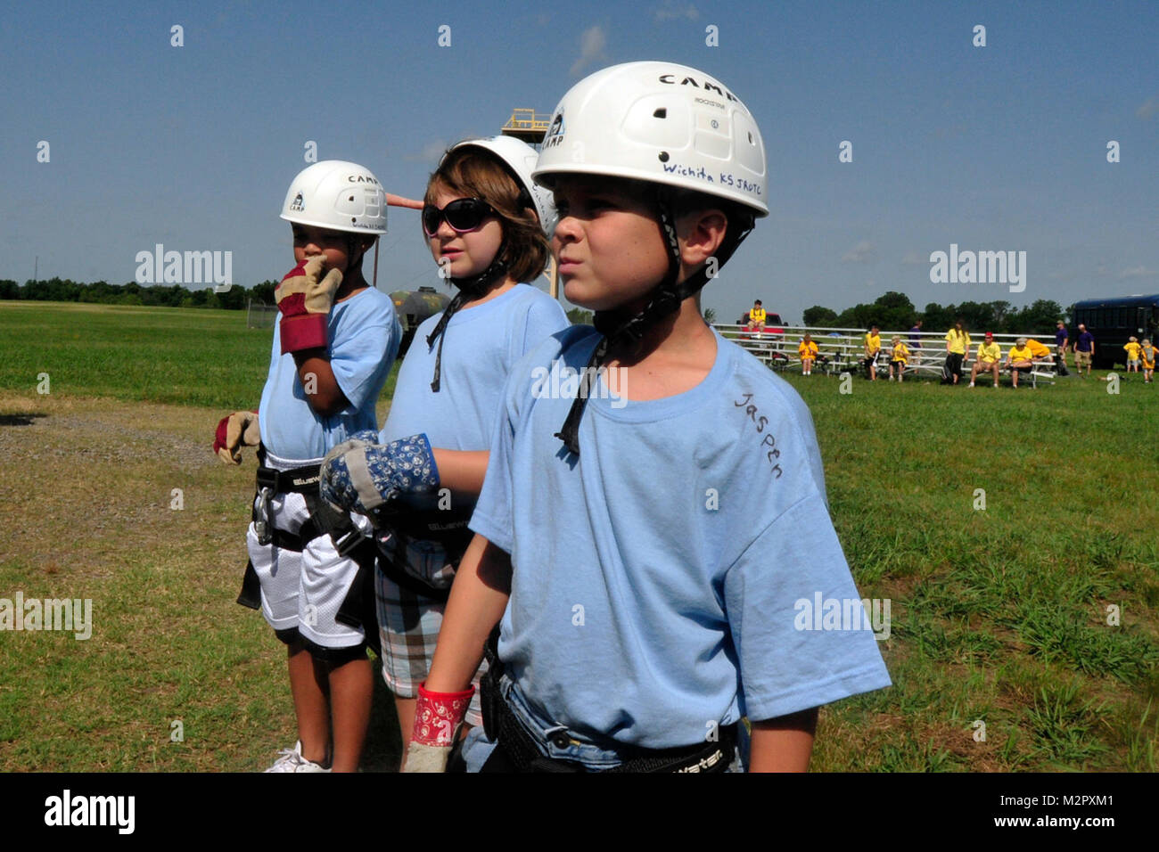 Camper and volunteers at the Oklahoma National Guard's Kids Kamp 2011 ...
