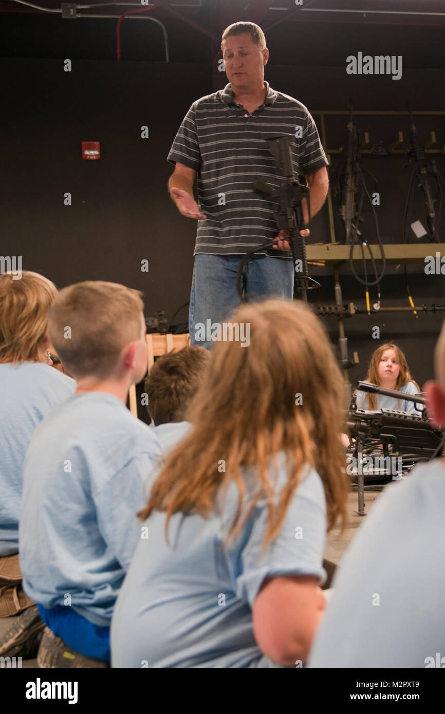 Campers get the opportunity to use the combat skills trainer at Camp ...