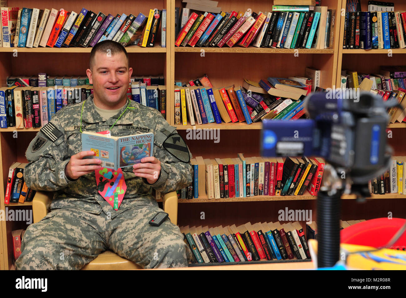 Soldier records himself reading. CONTINGENCY OPERATING BASE WARHORSE ...