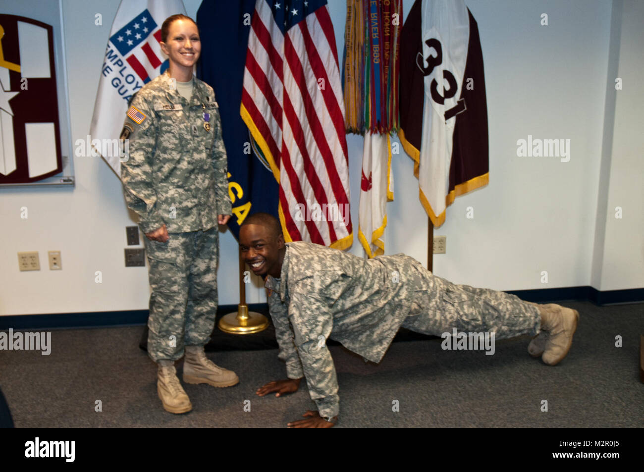 SSG Helm and a Soldier in the front-leaning-rest position by 807MCDS ...
