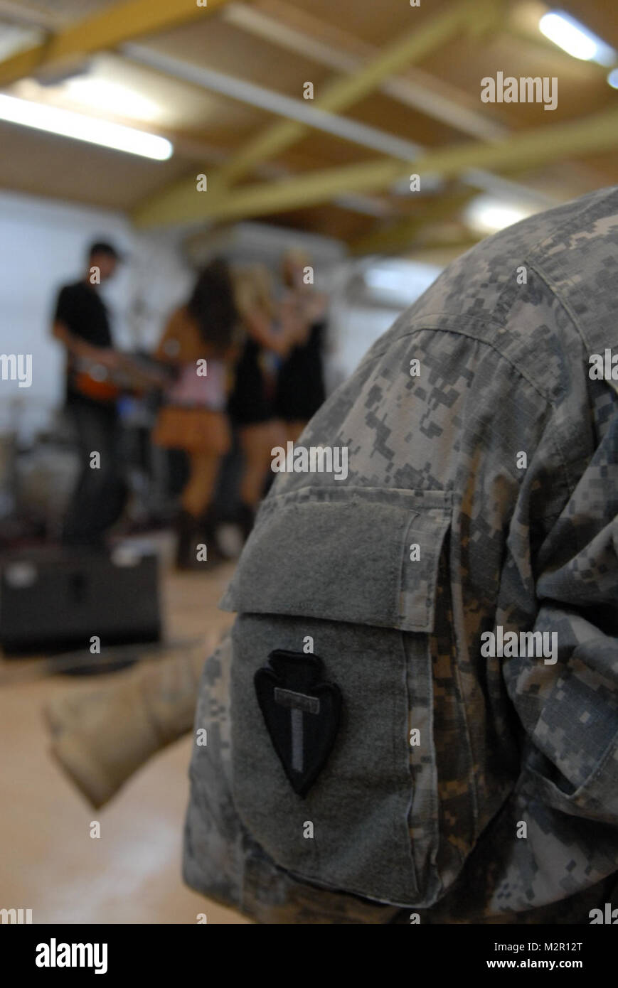 BASRAH, Iraq -- 36th Infantry Division Soldiers attend the last morale ...