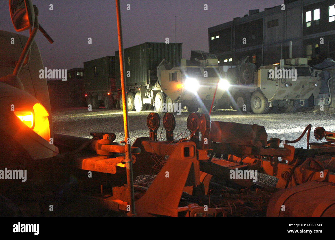 Trucks loaded, ready to move. CONTINGENCY OPERATING SITE MAREZ, Iraq ...