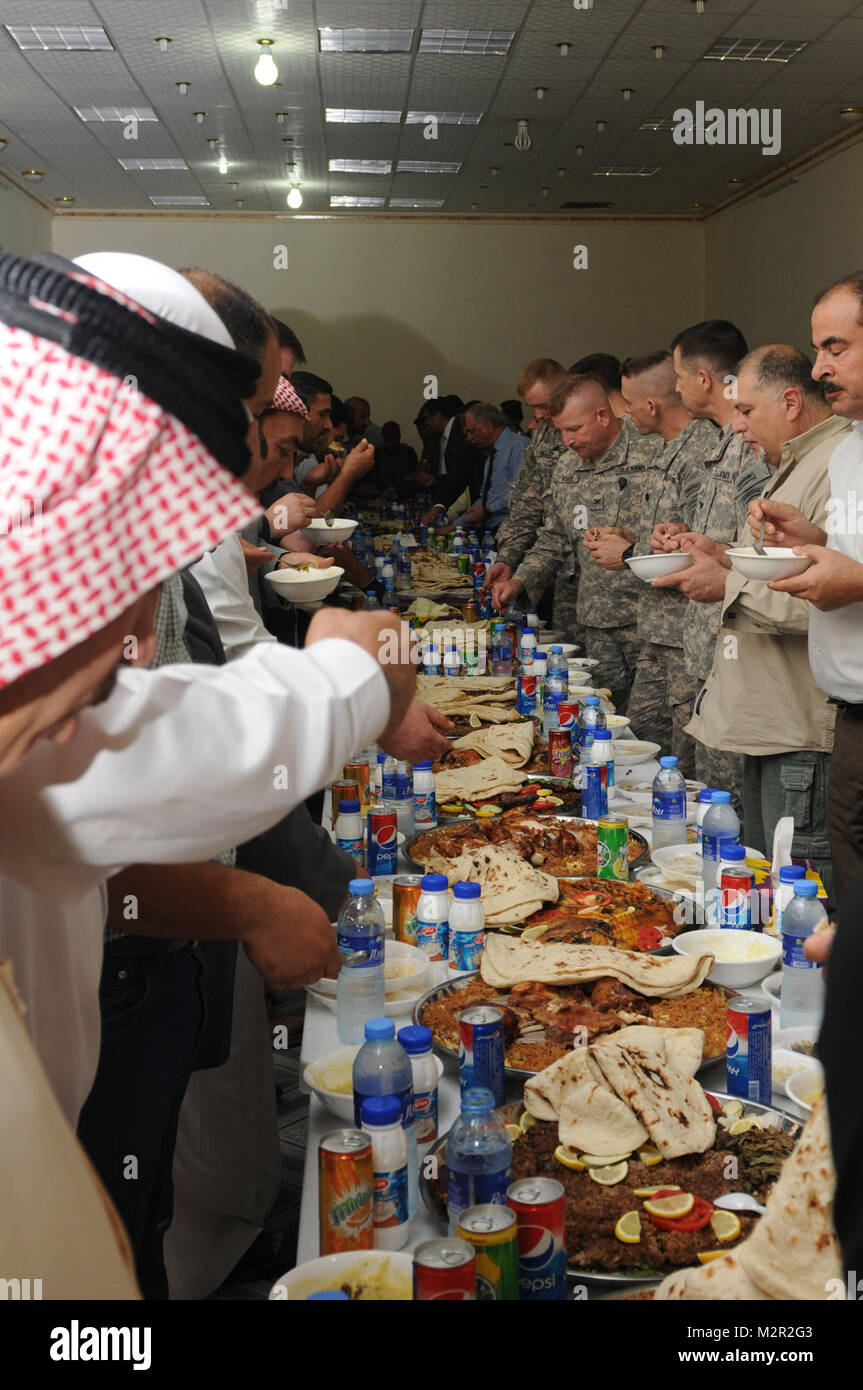 Provincial Council members and local leaders of Anbar province with the ...