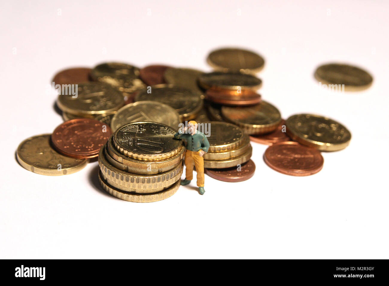 Mann, Geld, Münzen Stock Photo - Alamy