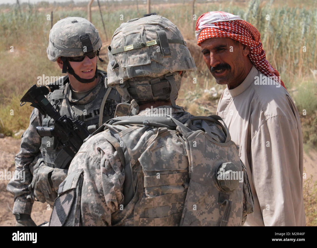 Speaking with the Sheikh. CONTINGENCY OPERATING BASE WARHORSE, Iraq ...