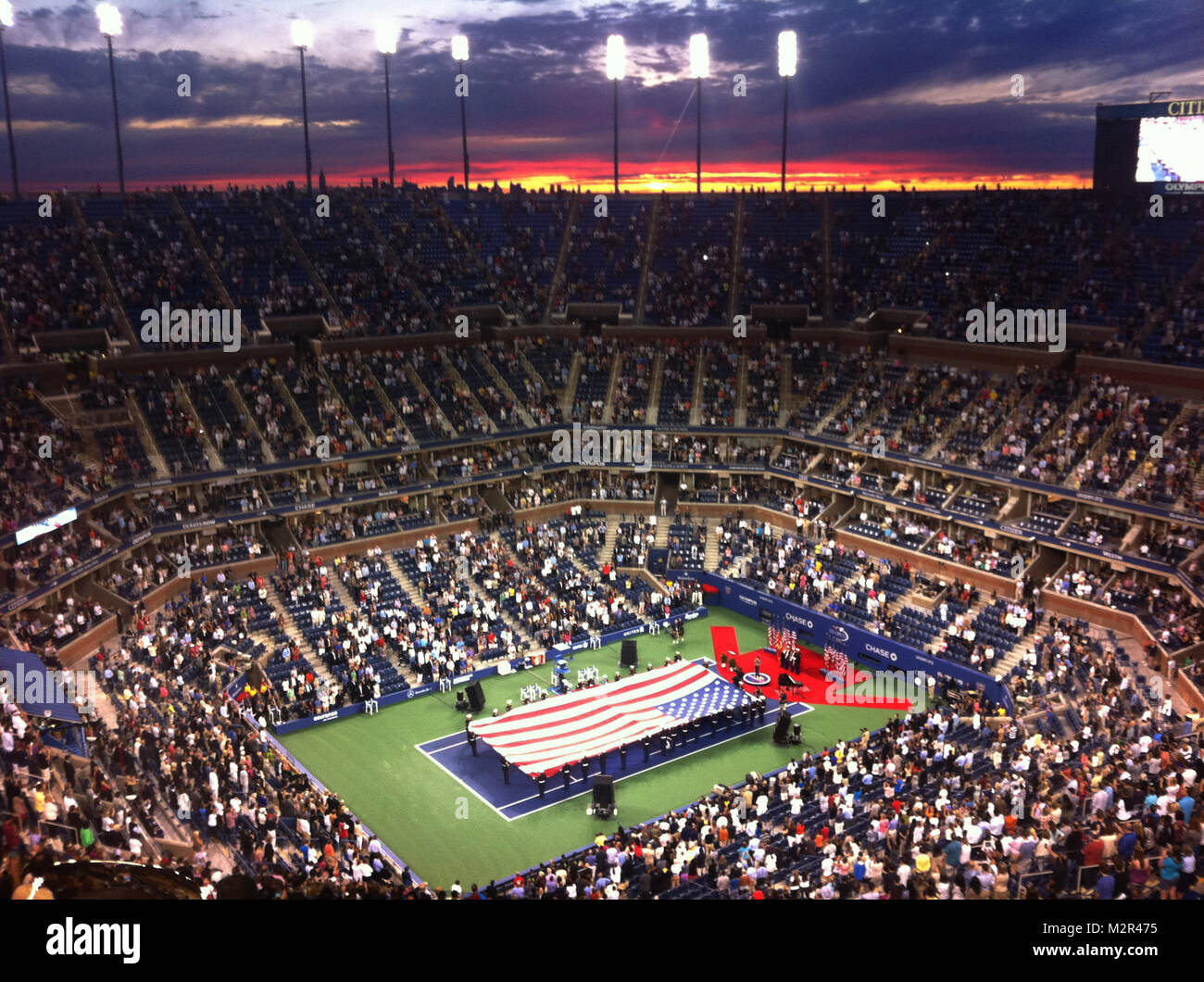Marines Present Flag at US Open, Aug. 29 by NYCMarines Stock Photo - Alamy