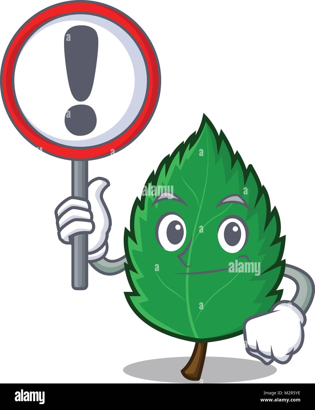 With sign mint leaves character cartoon Stock Vector Image & Art - Alamy