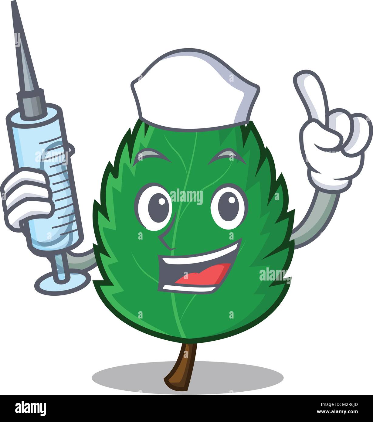 Nurse mint leaves character cartoon Stock Vector Image & Art - Alamy