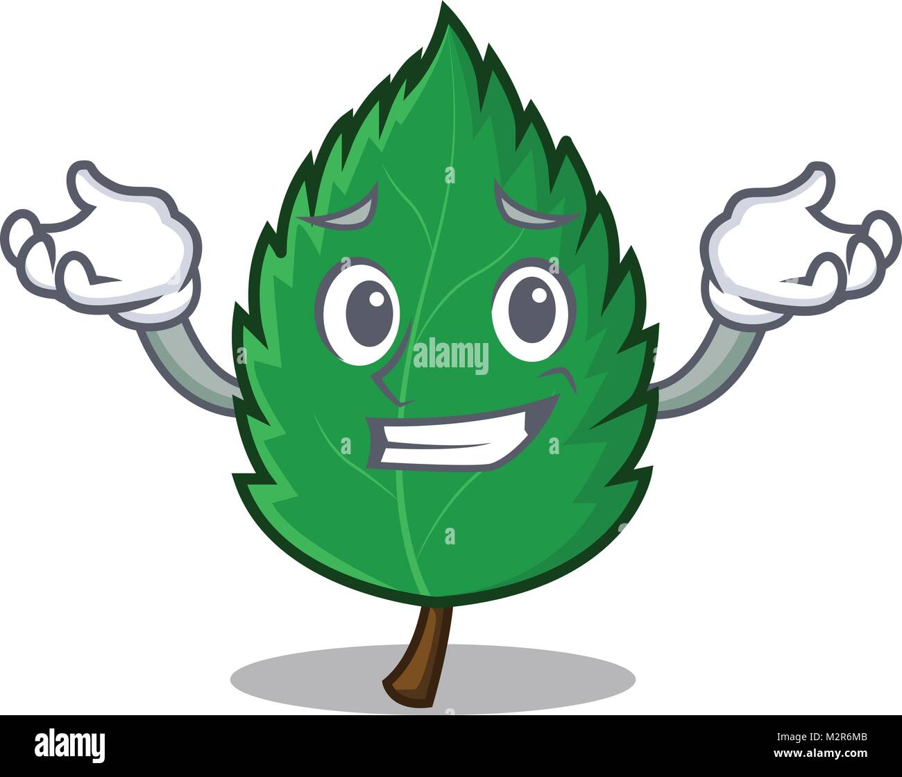 Grinning mint leaves character cartoon Stock Vector Image & Art - Alamy