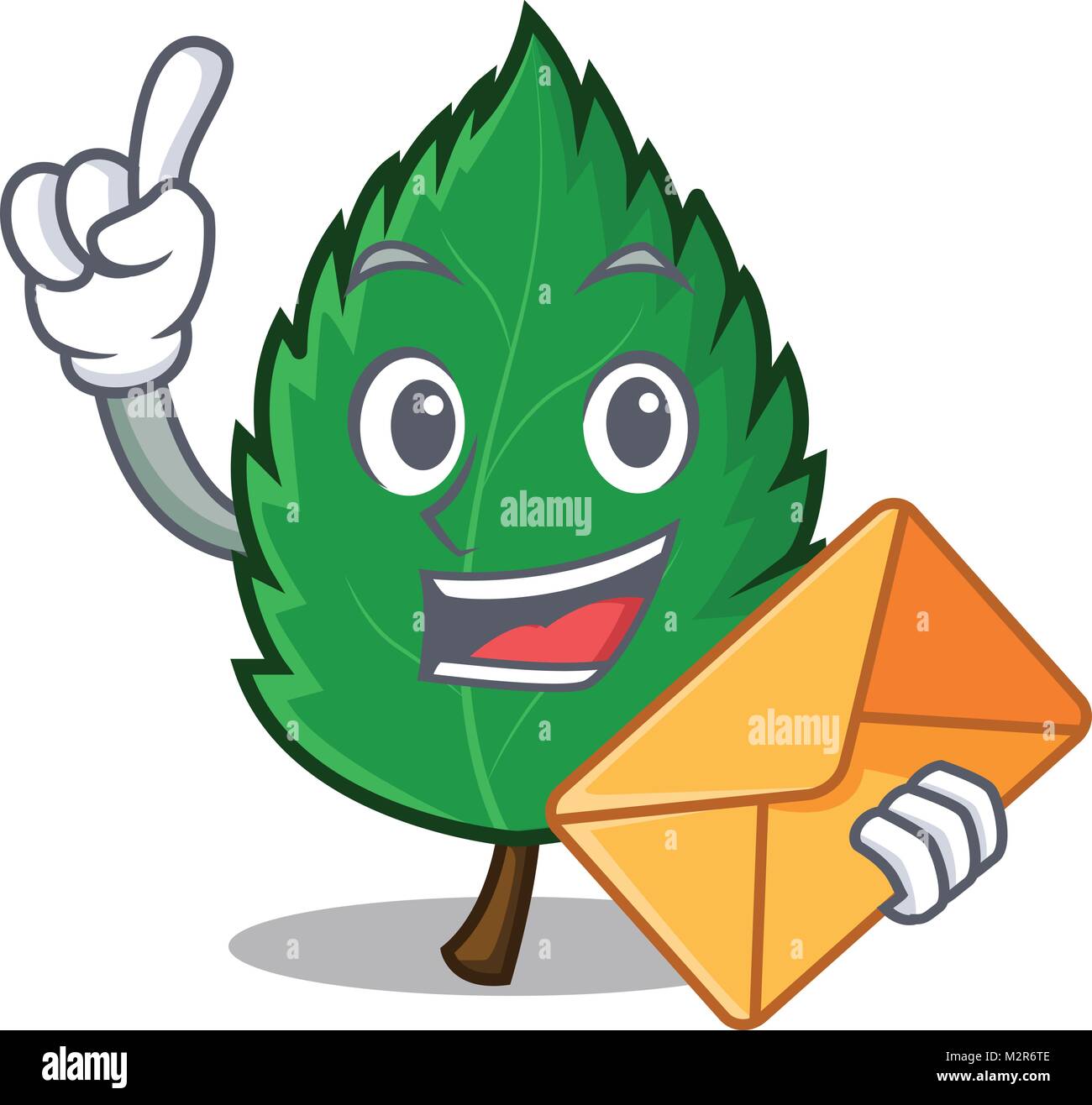 With envelope mint leaves character cartoon Stock Vector Image & Art ...