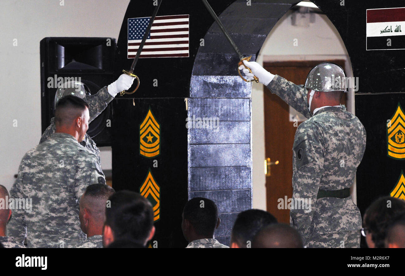 A soldier passes through an arch signifying his transition into the ...