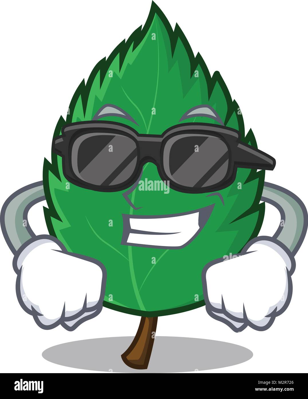 Super cool mint leaves character cartoon Stock Vector Image & Art - Alamy