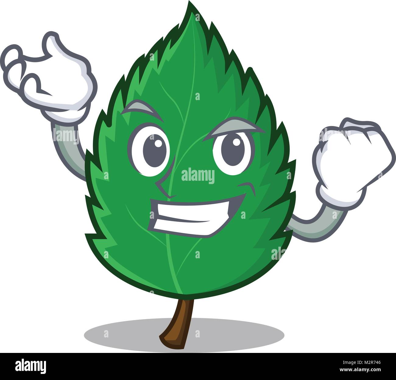 Successful mint leaves character cartoon Stock Vector Image & Art - Alamy
