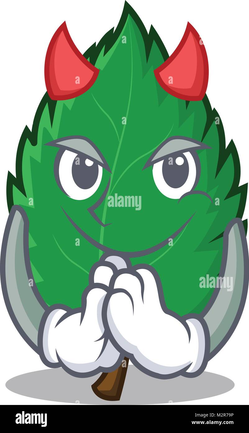 Devil mint leaves mascot cartoon Stock Vector Image & Art - Alamy