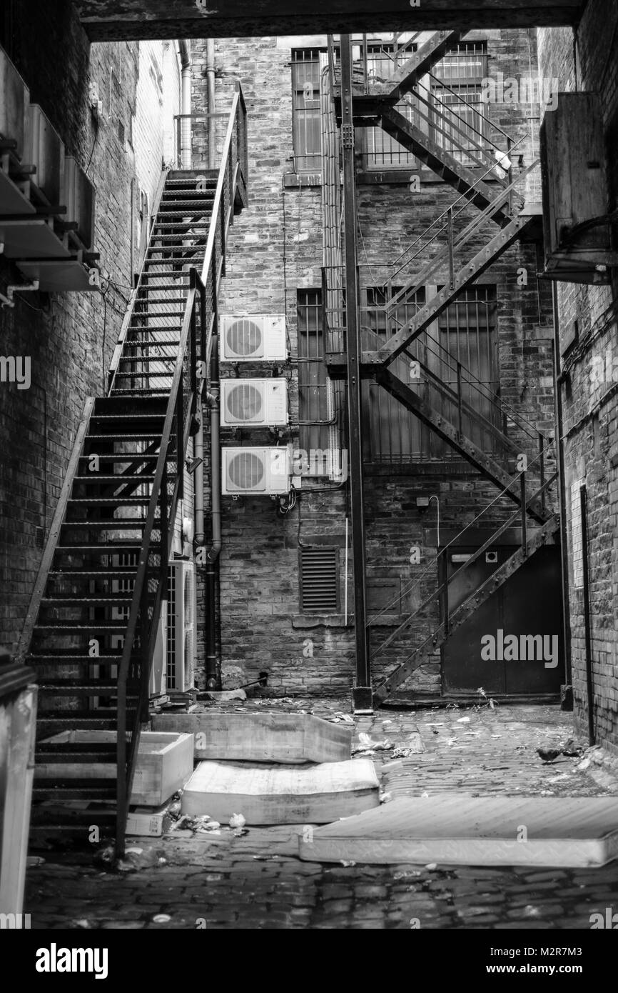 Back Alley and Fire Escapes, Upper Piccadilly, Bradford City Centre ...