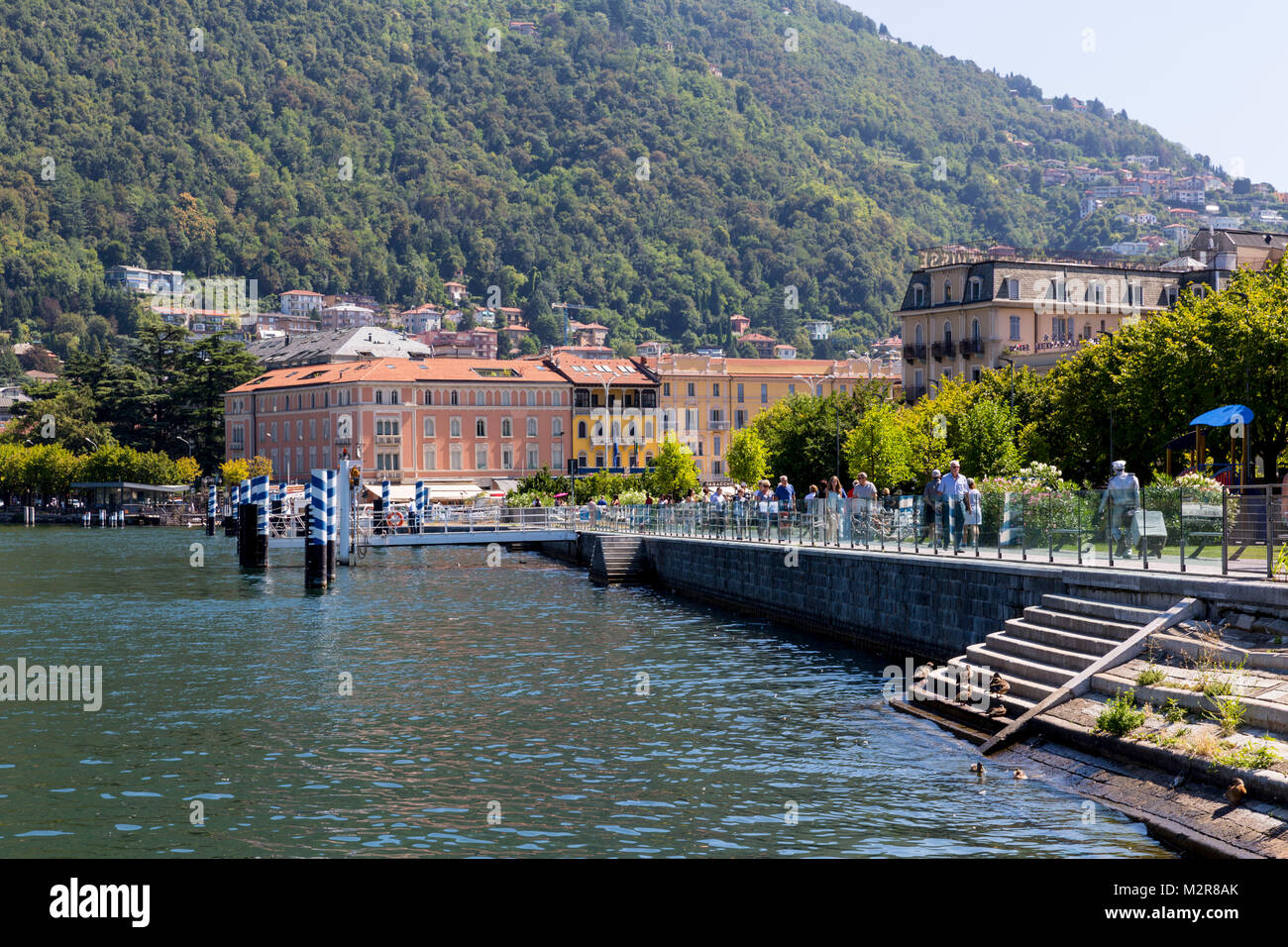 Harbour in Como at Lake Como, province of Como, Lombardy, Italy, Europe ...