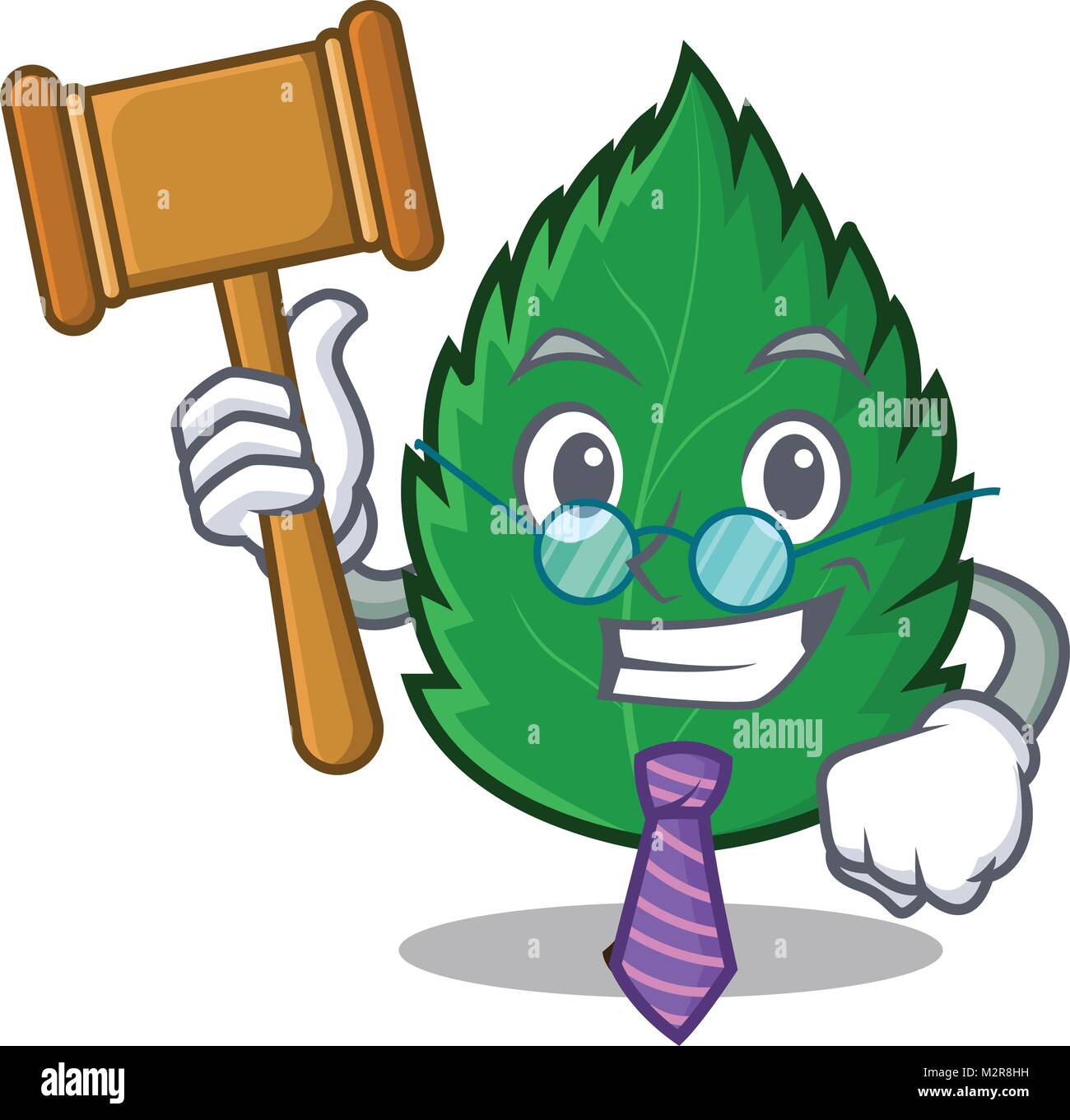 Judge mint leaves mascot cartoon Stock Vector Image & Art - Alamy