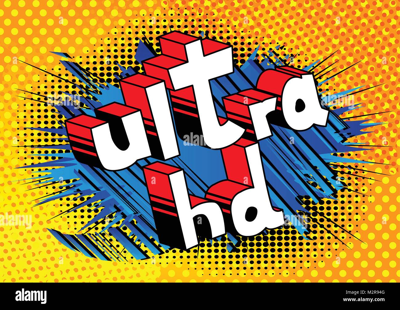 Ultra HD - Comic book style phrase on abstract background Stock Vector ...